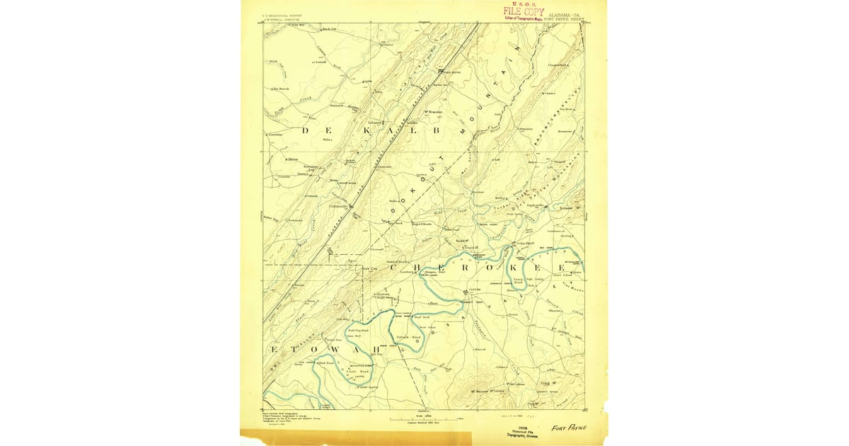 Old Maps of Turkeytown, AL for Academic Research | Pastmaps