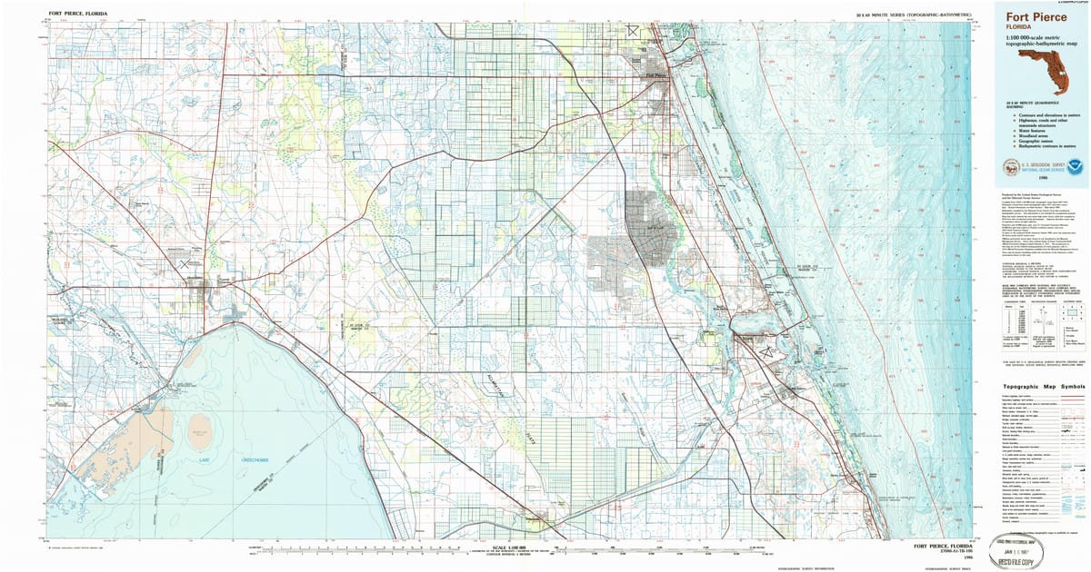 1986 Map of Fort Pierce, FL — High-Res | Pastmaps