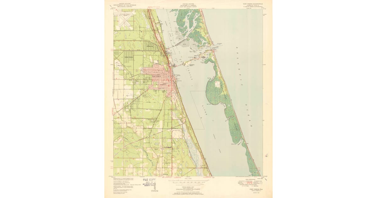 1950 Map of Fort Pierce, FL — High-Res | Pastmaps