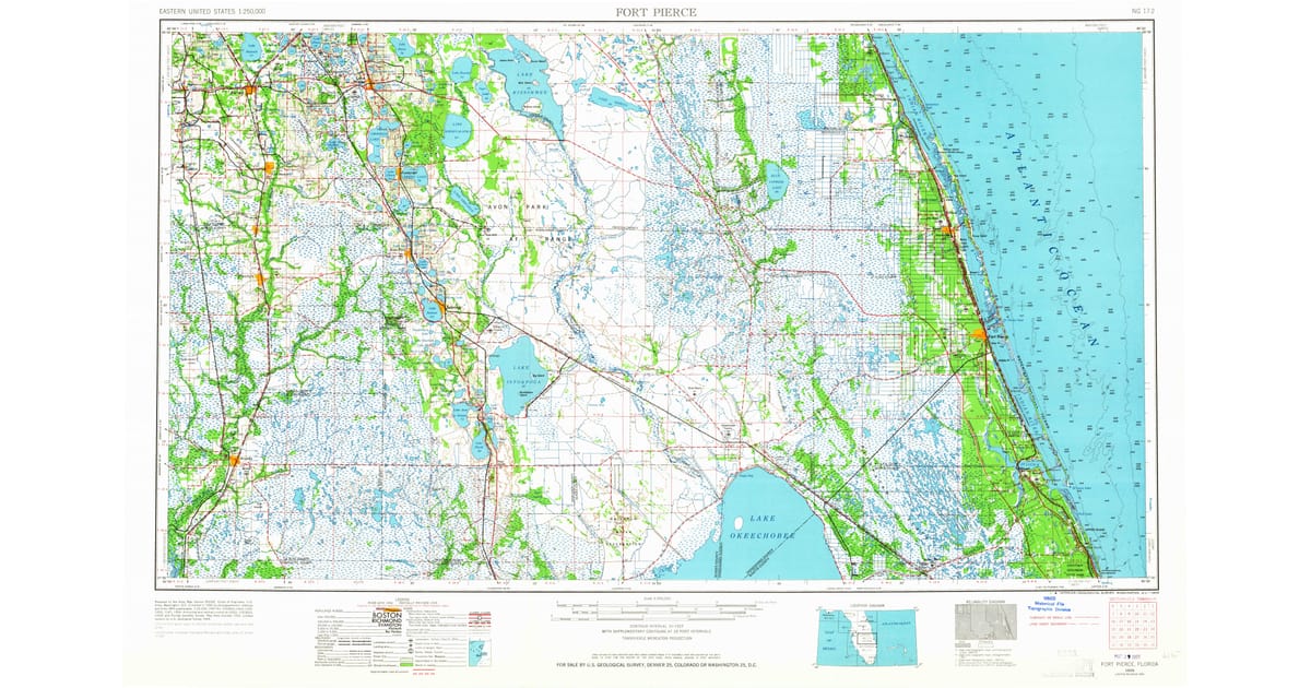 1956 Map of Fort Pierce, FL — High-Res | Pastmaps