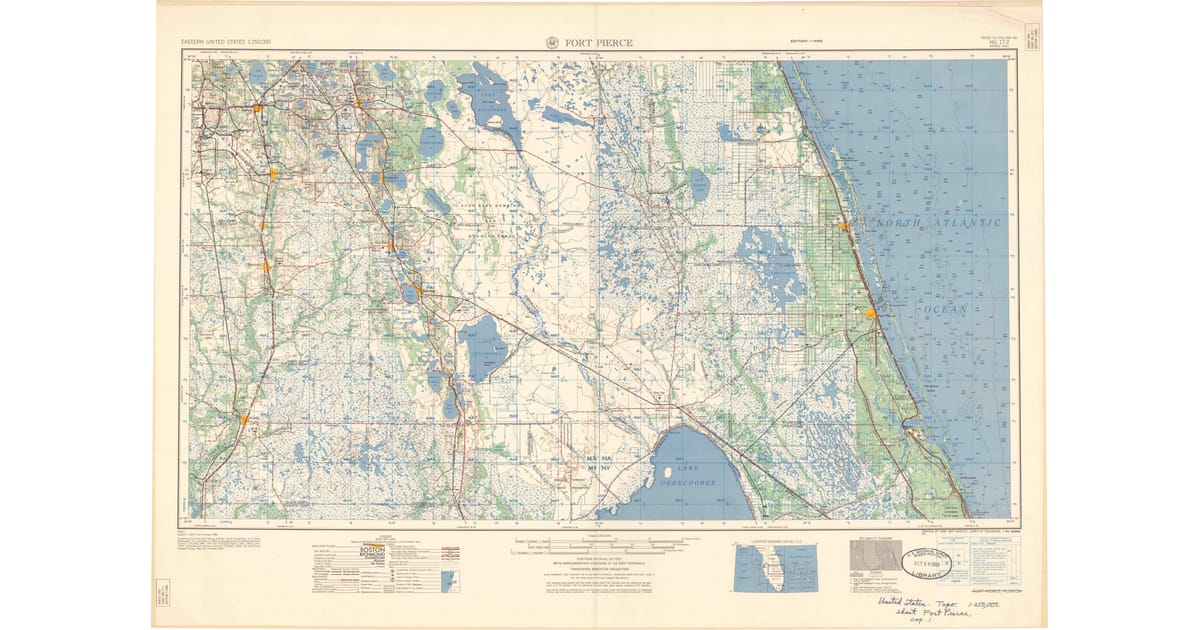 1958 Map of Fort Pierce, FL — High-Res | Pastmaps