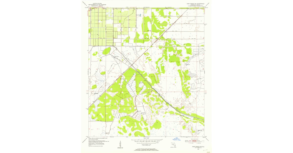 1953 Map of Fort Pierce SW, St. Lucie County, FL — High-Res | Pastmaps