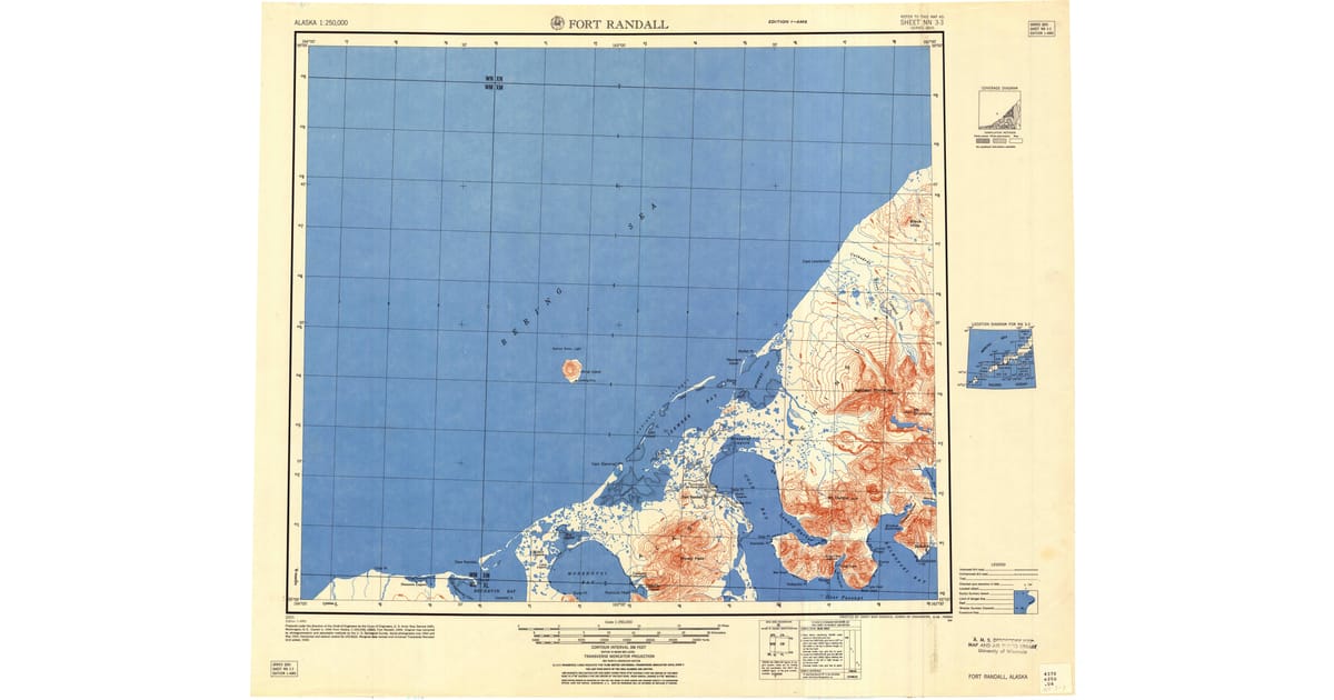 1949 Map of Fort Randall, Aleutians East Borough, AK — High-Res | Pastmaps