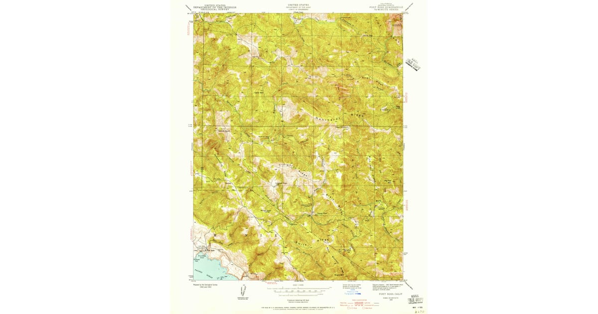 1943 Map of Fort Ross, Sonoma County, CA — High-Res | Pastmaps