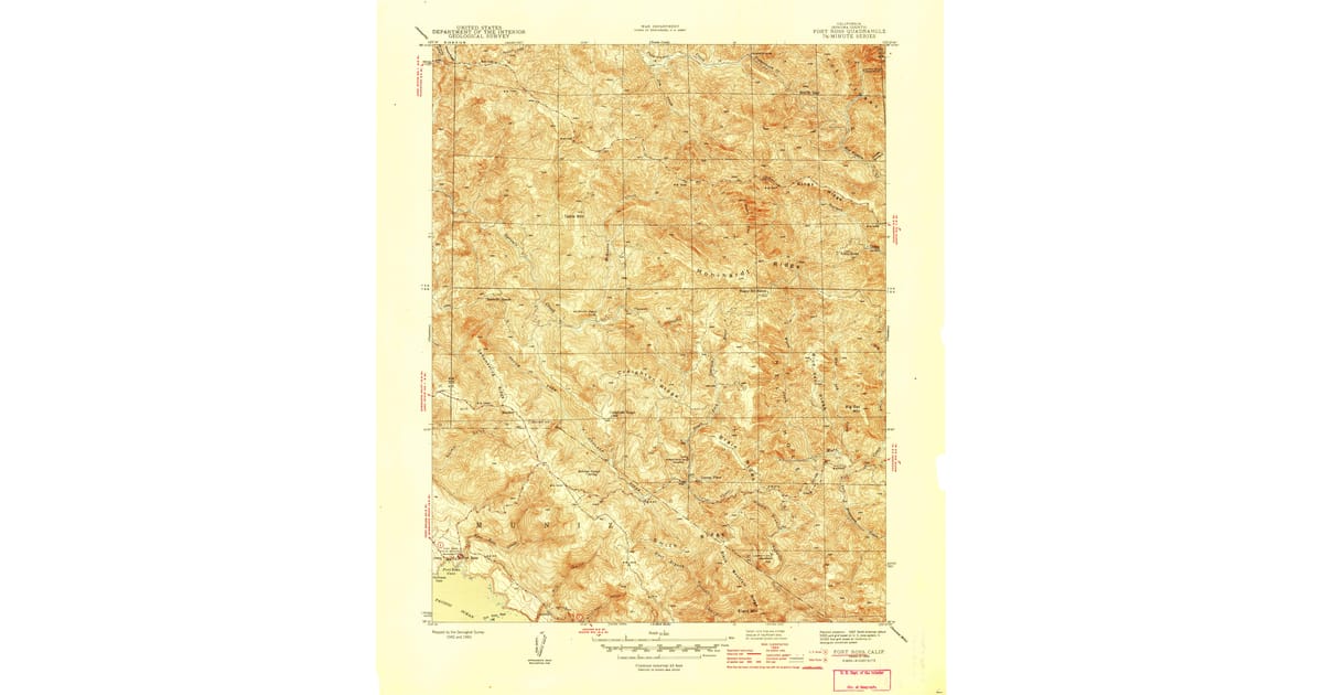 1944 Map of Fort Ross, Sonoma County, CA — High-Res | Pastmaps