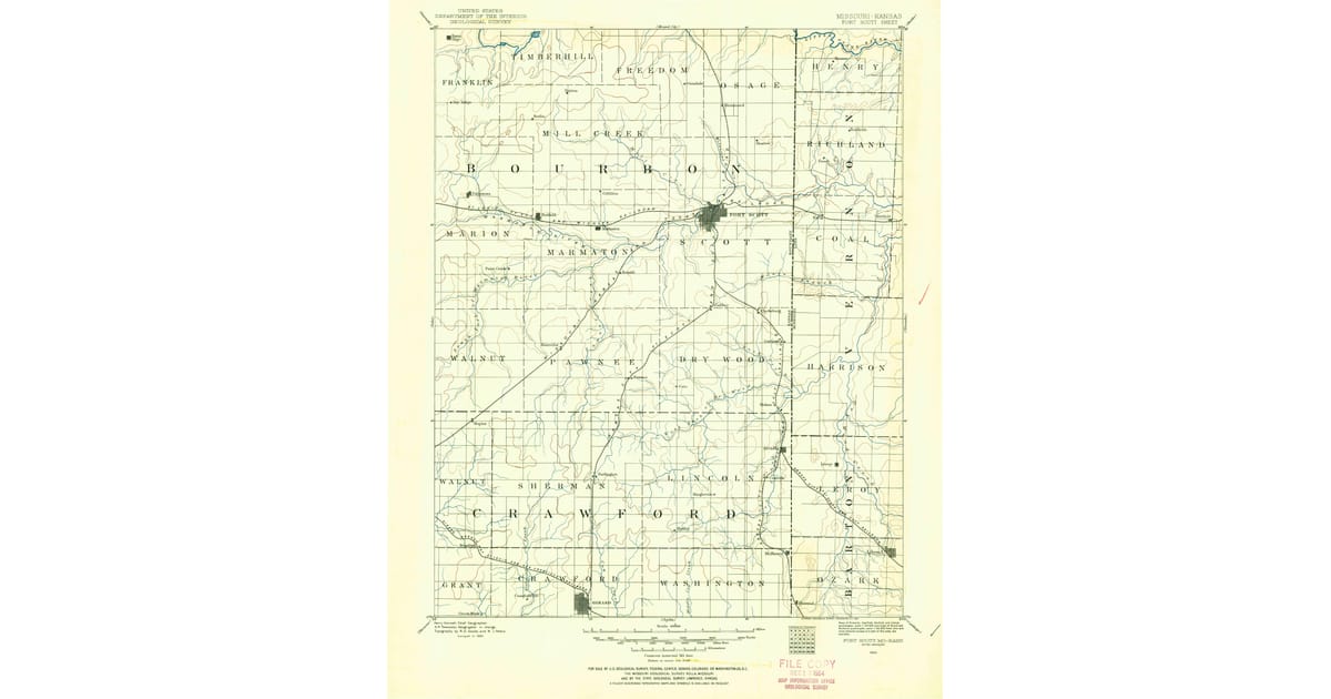 Old Maps of Kansas for Metal Detecting | Pastmaps