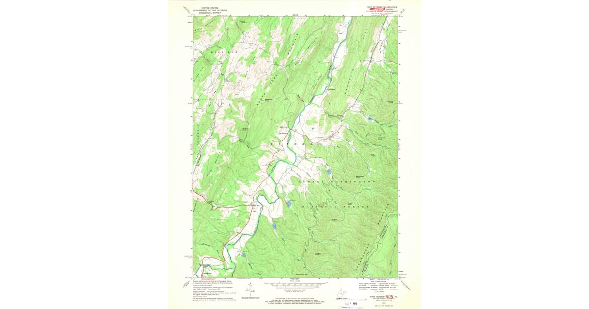 1969 Map of Fort Seybert, Pendleton County, WV — High-Res | Pastmaps