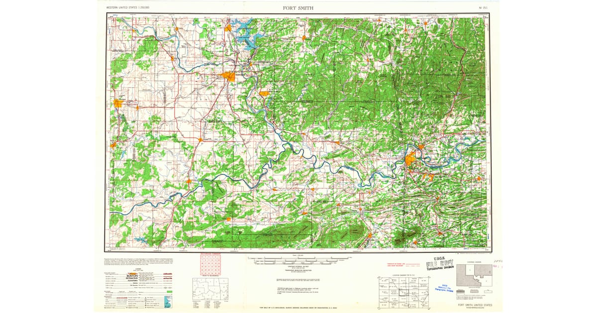 1967 Map of Fort Smith, AR — High-Res | Pastmaps