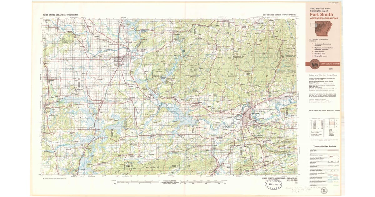 1970s Maps of Pocola, OK | Pastmaps