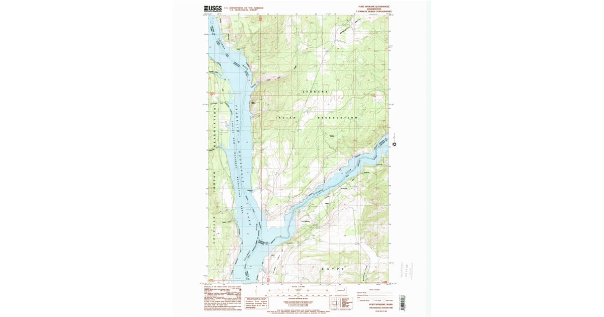 1985 Map of Fort Spokane, Stevens County, WA — High-Res | Pastmaps