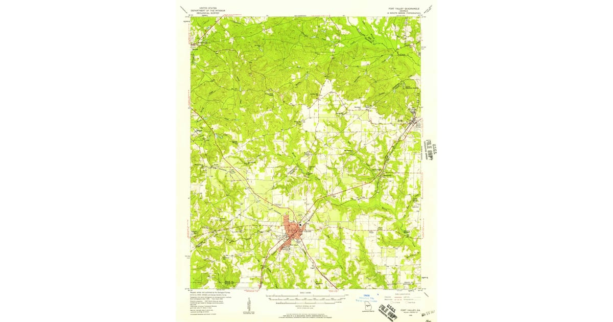 1950s Maps of Fort Valley, GA | Pastmaps