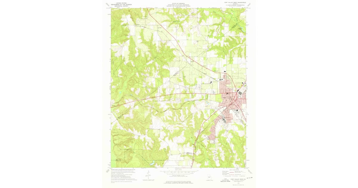 1970s Maps of Fort Valley, GA | Pastmaps