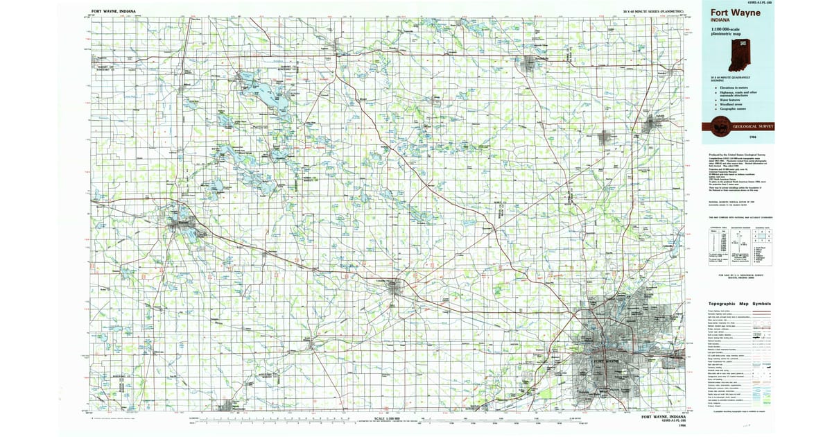 1980s Maps of New Paris, IN | Pastmaps
