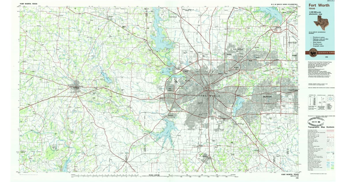 1980s Maps of White Settlement, TX | Pastmaps