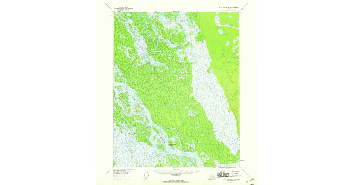 1956 Map of Fort Yukon A-1, Yukon-Koyukuk Borough, AK — High-Res | Pastmaps