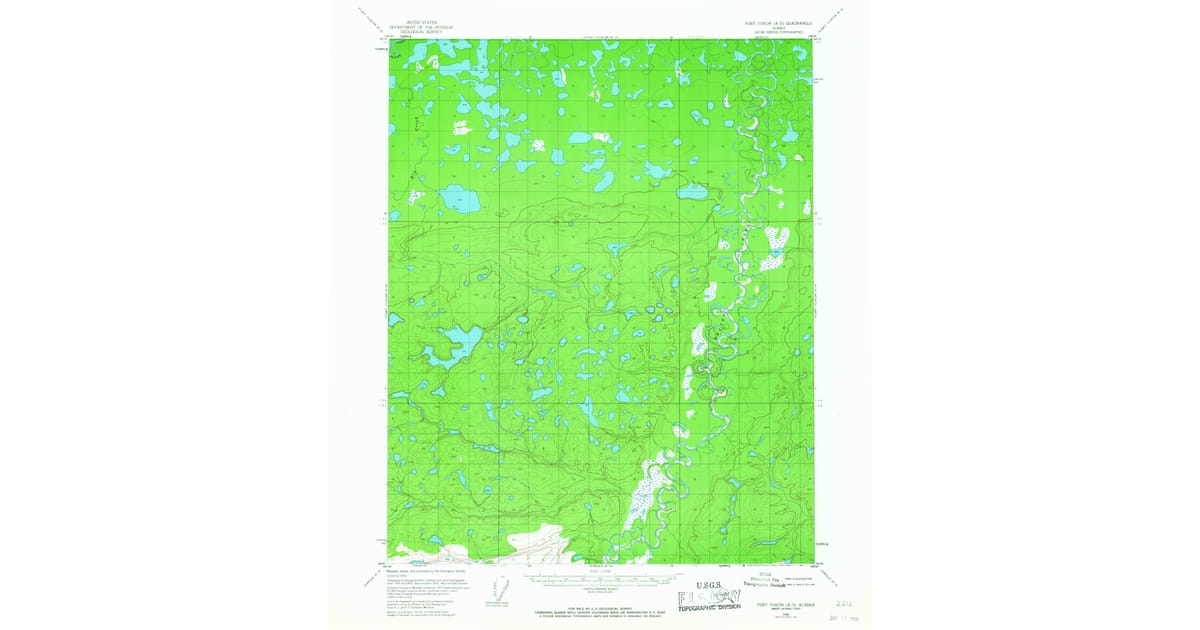 1956 Map of Fort Yukon A-5, Yukon-Koyukuk Borough, AK — High-Res, 1967 ...