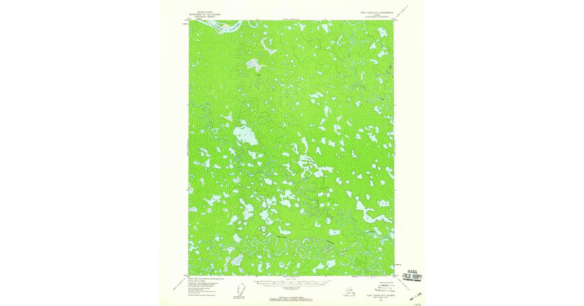1956 Map of Fort Yukon B-5, Yukon-Koyukuk Borough, AK — High-Res | Pastmaps