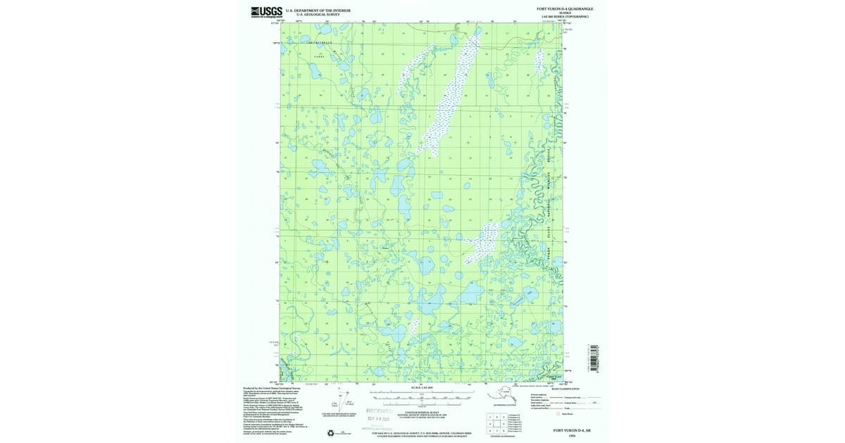 1955 Map of Fort Yukon D-4, Yukon-Koyukuk Borough, AK — High-Res, 2000 ...