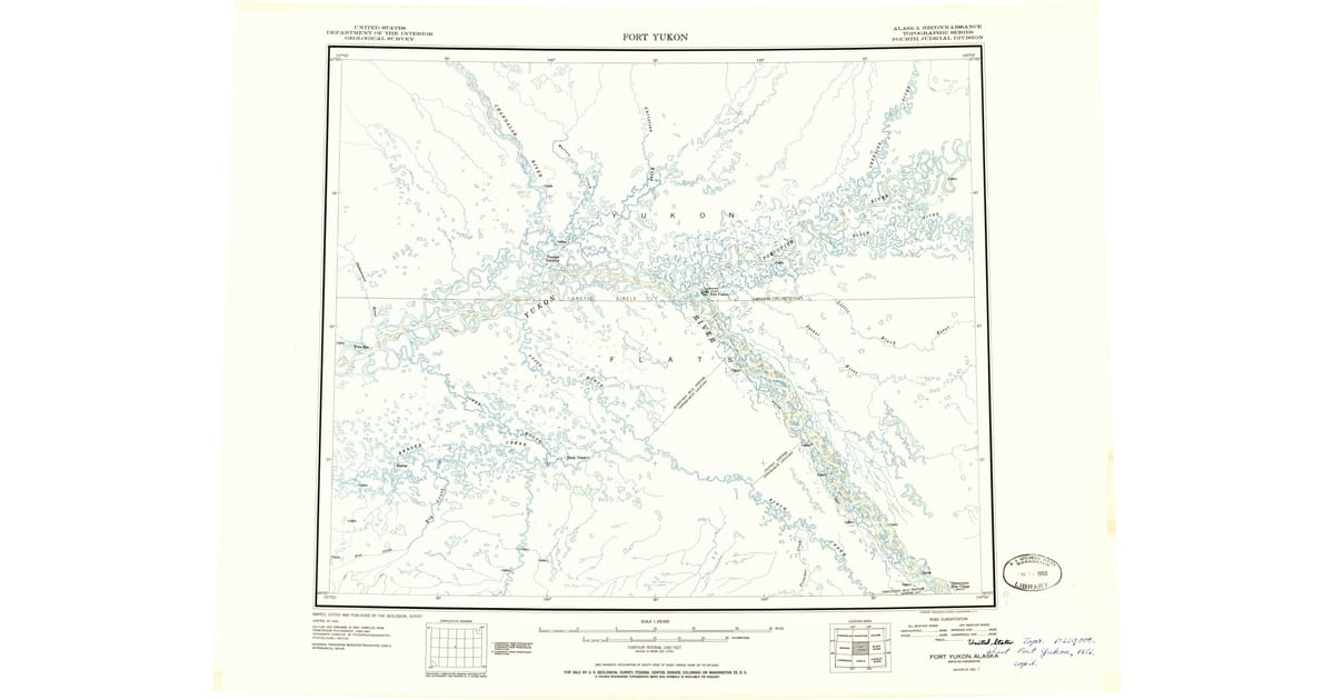 1951 Map of Fort Yukon, AK — High-Res | Pastmaps