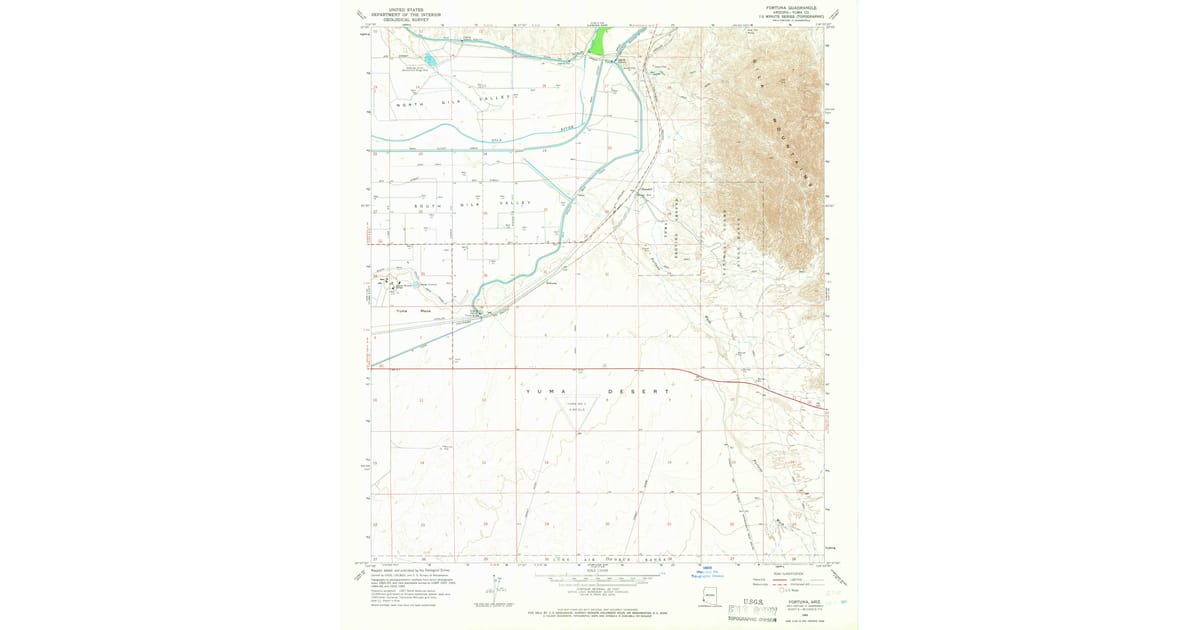 1965 Map of Fortuna, Yuma County, AZ — High-Res | Pastmaps