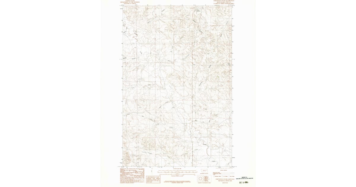 1983 Map of Fortyfour Coulee, McCone County, MT — High-Res | Pastmaps