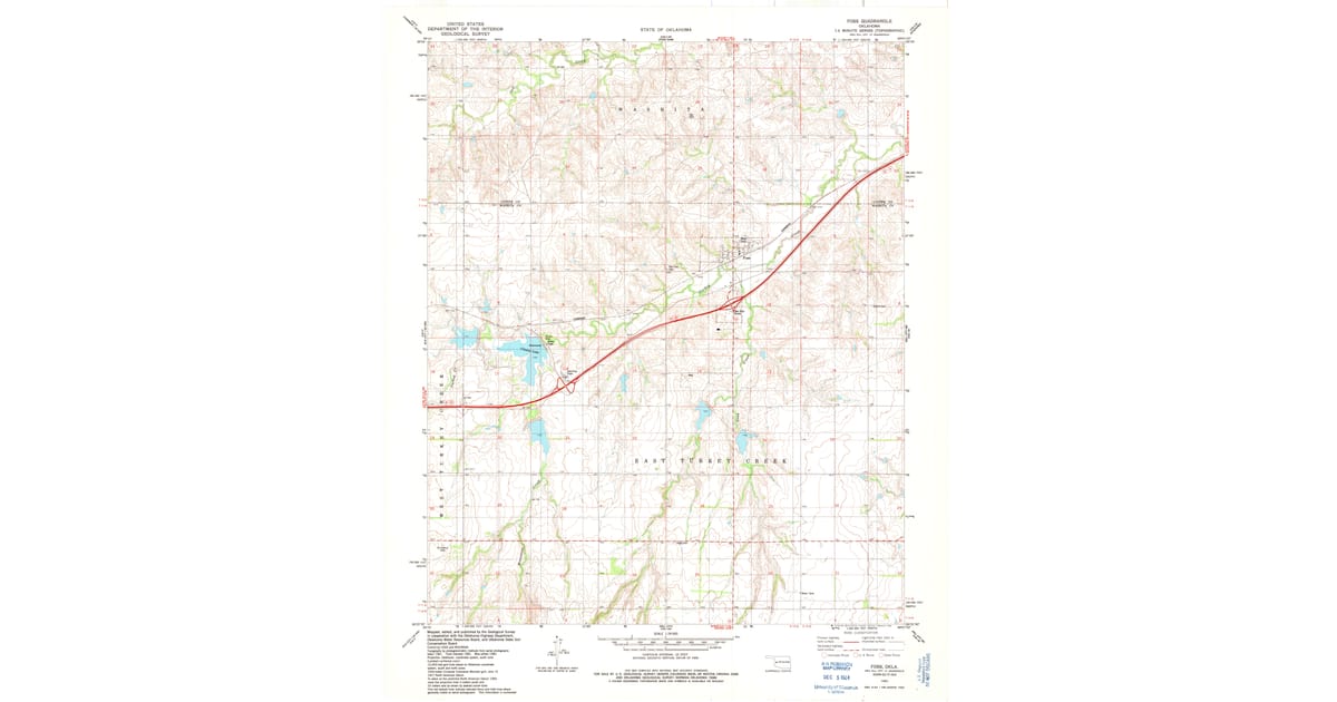 1980s Maps of Foss, OK | Pastmaps