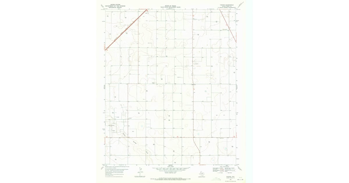 1969 Map of Foster, Terry County, TX — High-Res | Pastmaps
