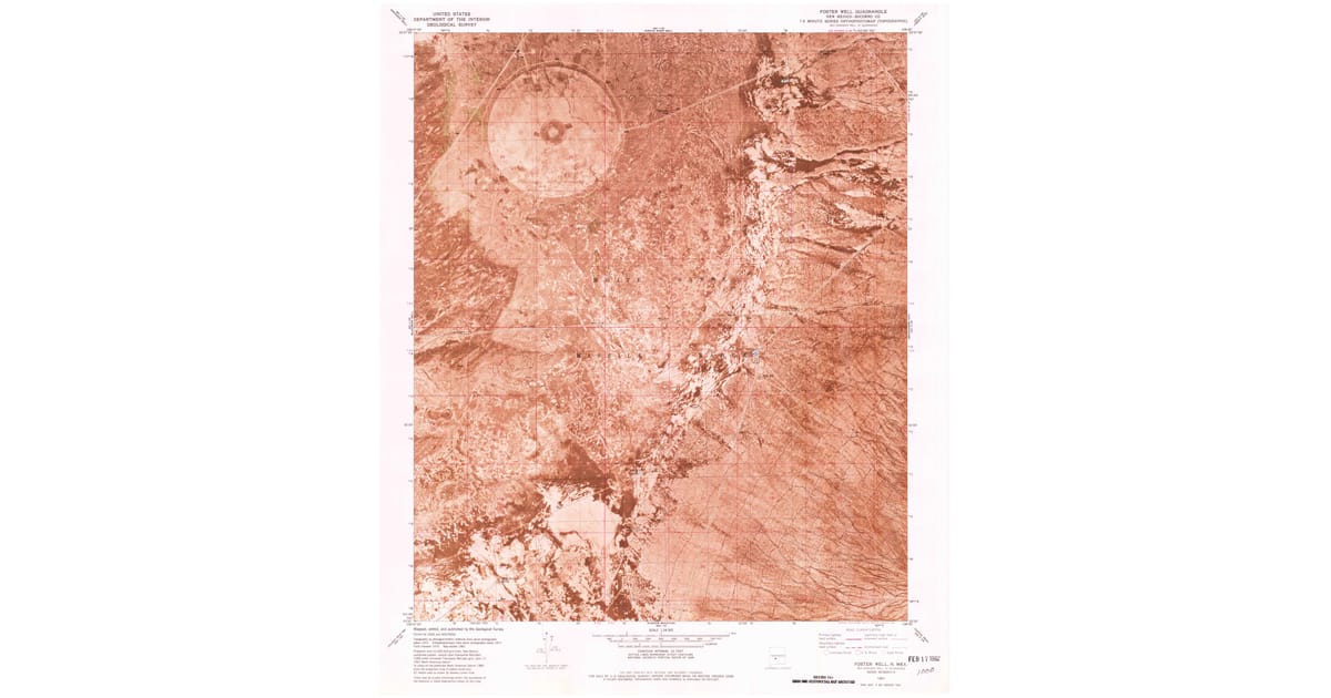 1981 Map of Foster Well, Socorro County, NM — High-Res | Pastmaps