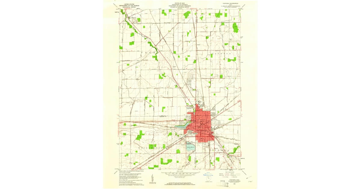 1960s Maps of Downtown Fostoria, Fostoria | Pastmaps