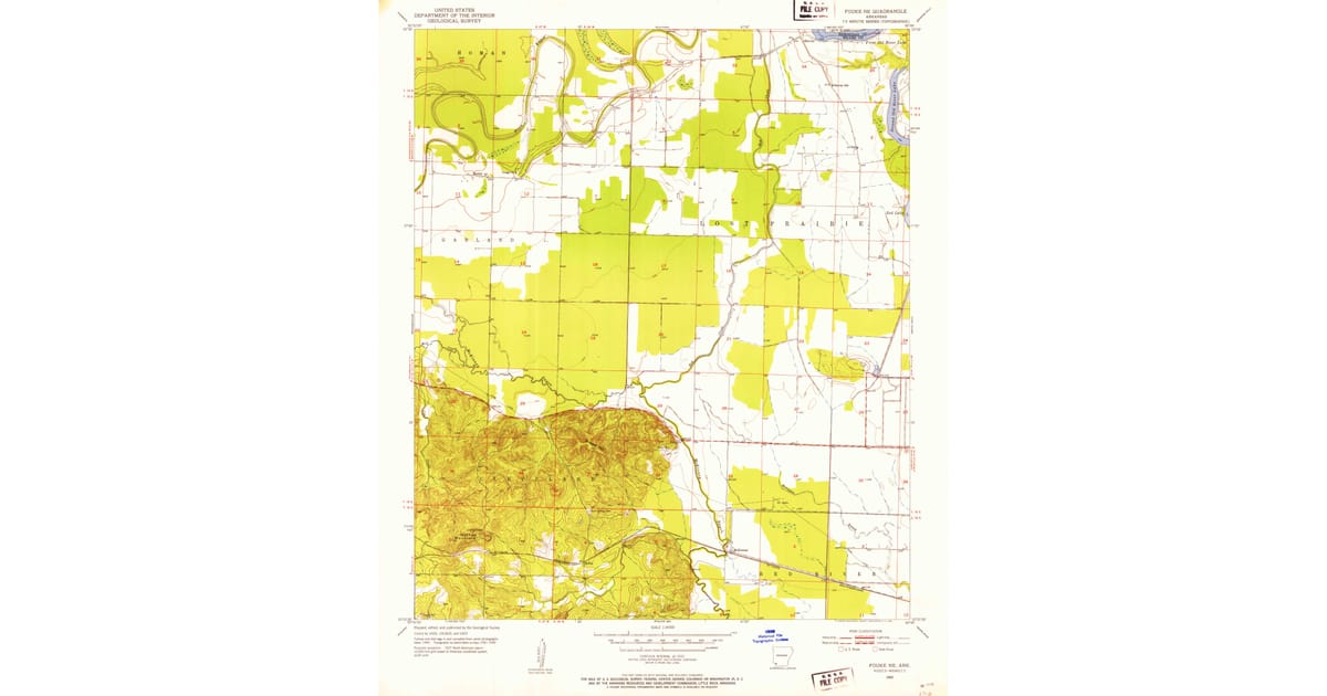 1952 Map of Fouke NE, Miller County, AR — High-Res | Pastmaps
