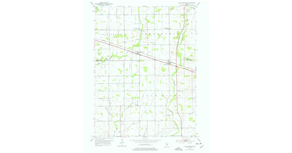 Old Maps of Fountaintown, IN | Pastmaps