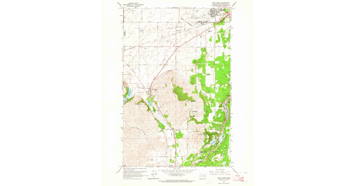 1960s Maps of Four Lakes, WA | Pastmaps