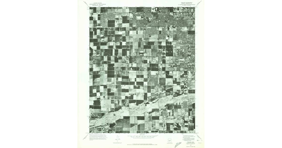 1971 Map of Fowler, Maricopa County, AZ — High-Res | Pastmaps