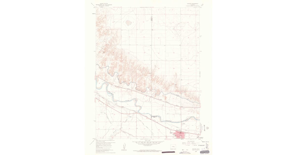1960 Map of Fowler, CO — High-Res | Pastmaps