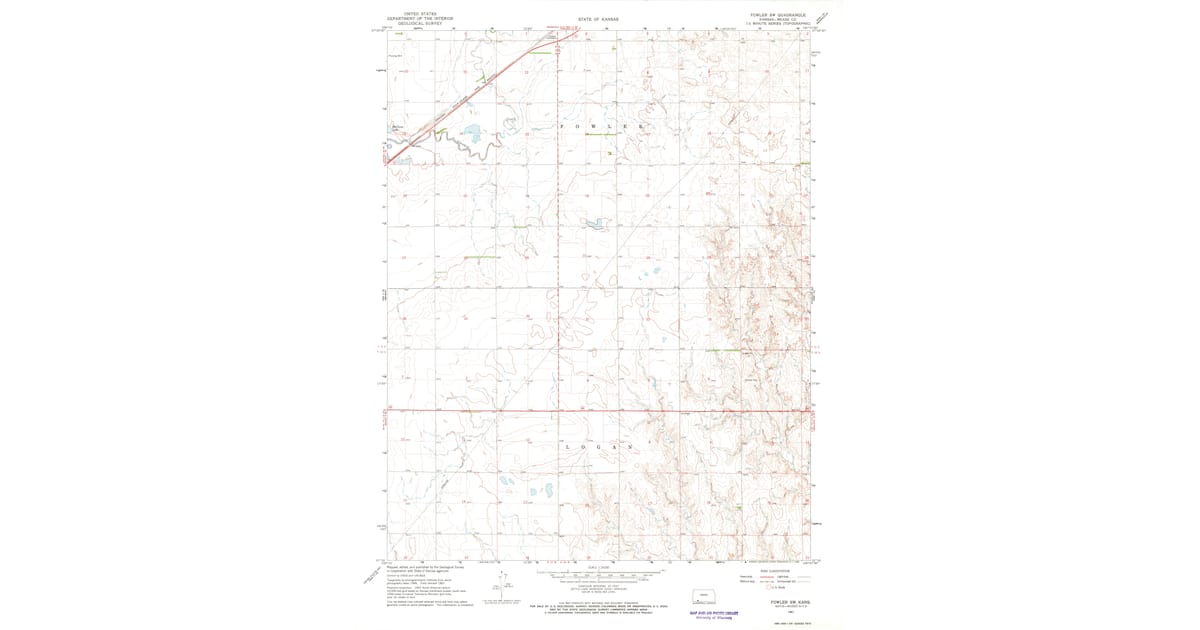 1967 Map of Fowler SW, Meade County, KS — High-Res | Pastmaps