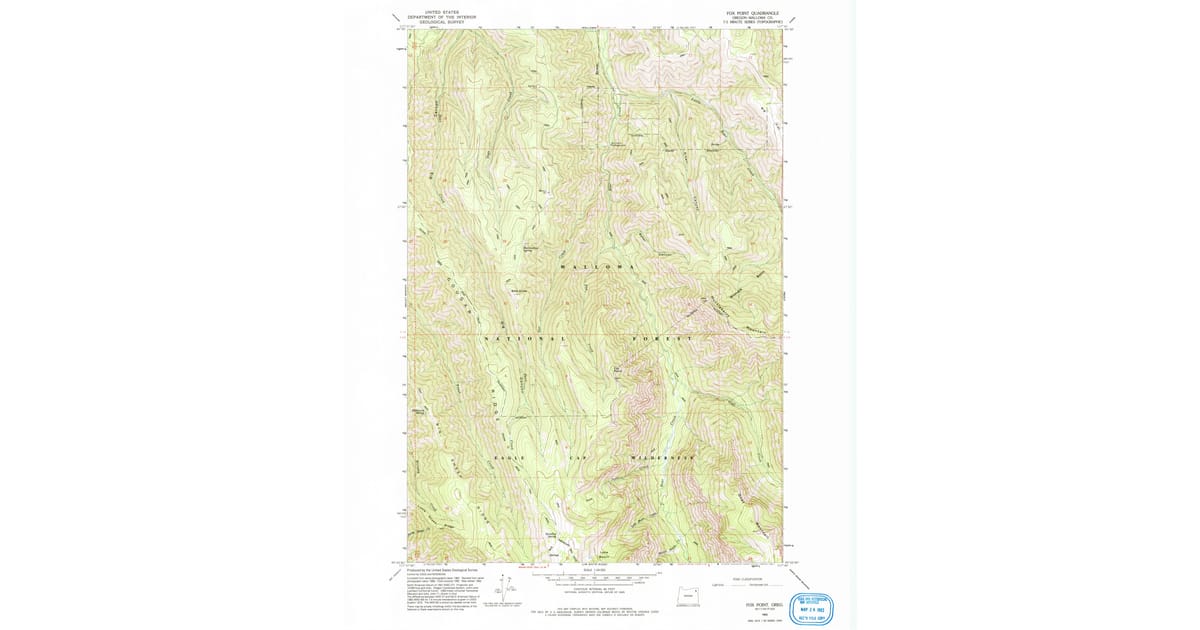 1993 Map of Fox Point, Wallowa County, OR — High-Res | Pastmaps