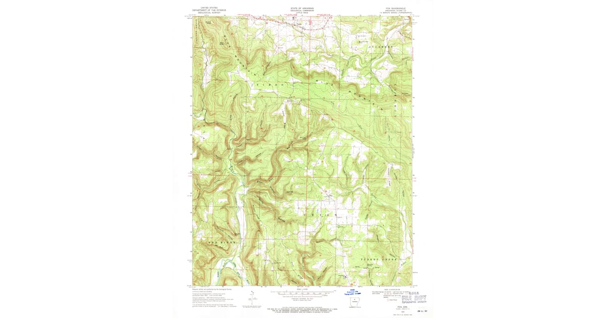 1969 Map of Fox, AR — High-Res | Pastmaps