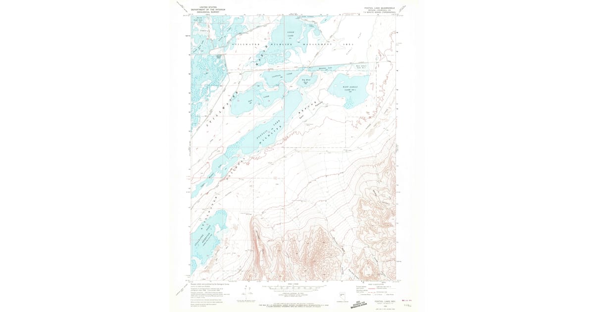 1969 Map of Foxtail Lake, Churchill County, NV — High-Res | Pastmaps