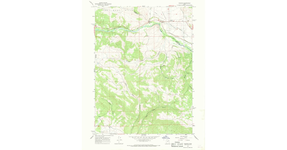 1967 Map of Francis, UT — High-Res | Pastmaps