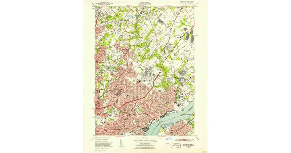 1950s Maps of Philadelphia, PA | Pastmaps
