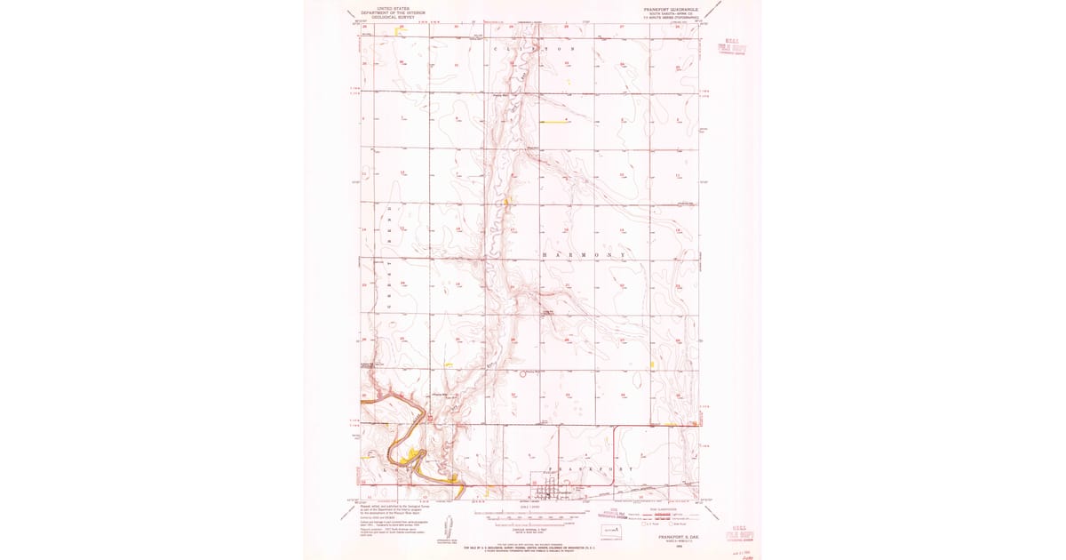 1953 Map of Frankfort, SD — High-Res | Pastmaps