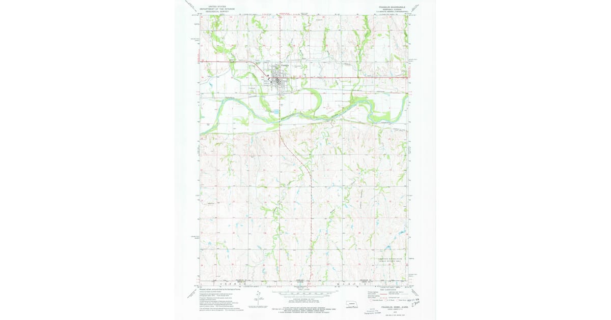 1974 Map of Franklin, NE — High-Res | Pastmaps
