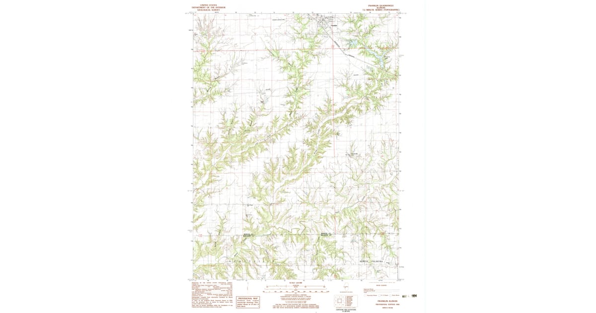 1983 Map of Franklin, IL — High-Res | Pastmaps