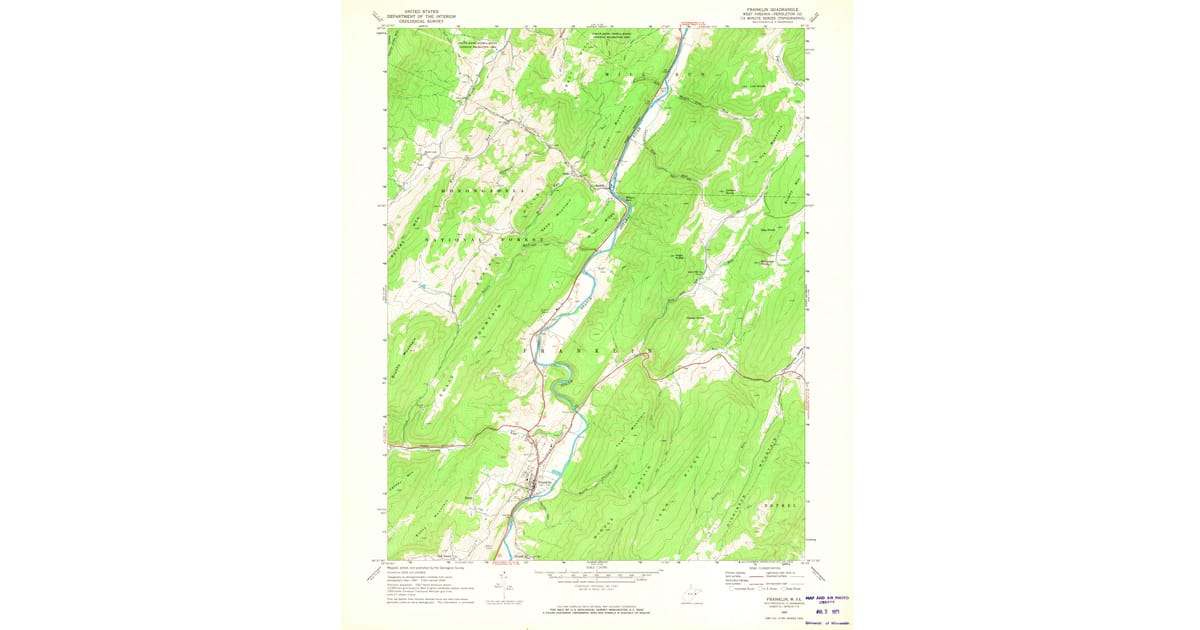 1969 Map of Franklin, WV — High-Res | Pastmaps