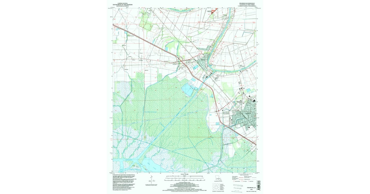1994 Map of Franklin, LA — High-Res | Pastmaps