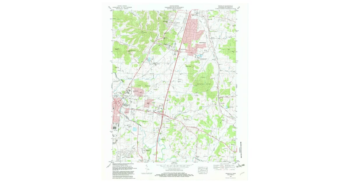 1980s Maps of Franklin, TN | Pastmaps