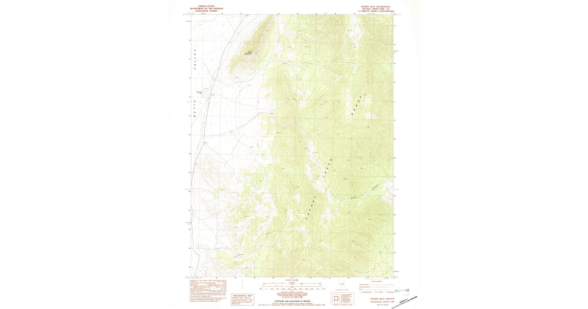 1982 Map of Franks Well, White Pine County, NV — High-Res | Pastmaps