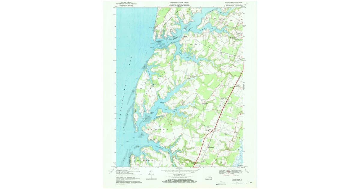 1968 Map of Franktown, VA — High-Res | Pastmaps