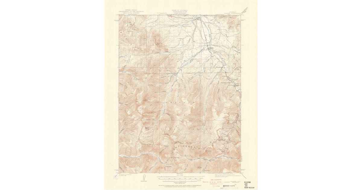 1924 Map of Fraser, CO — High-Res | Pastmaps