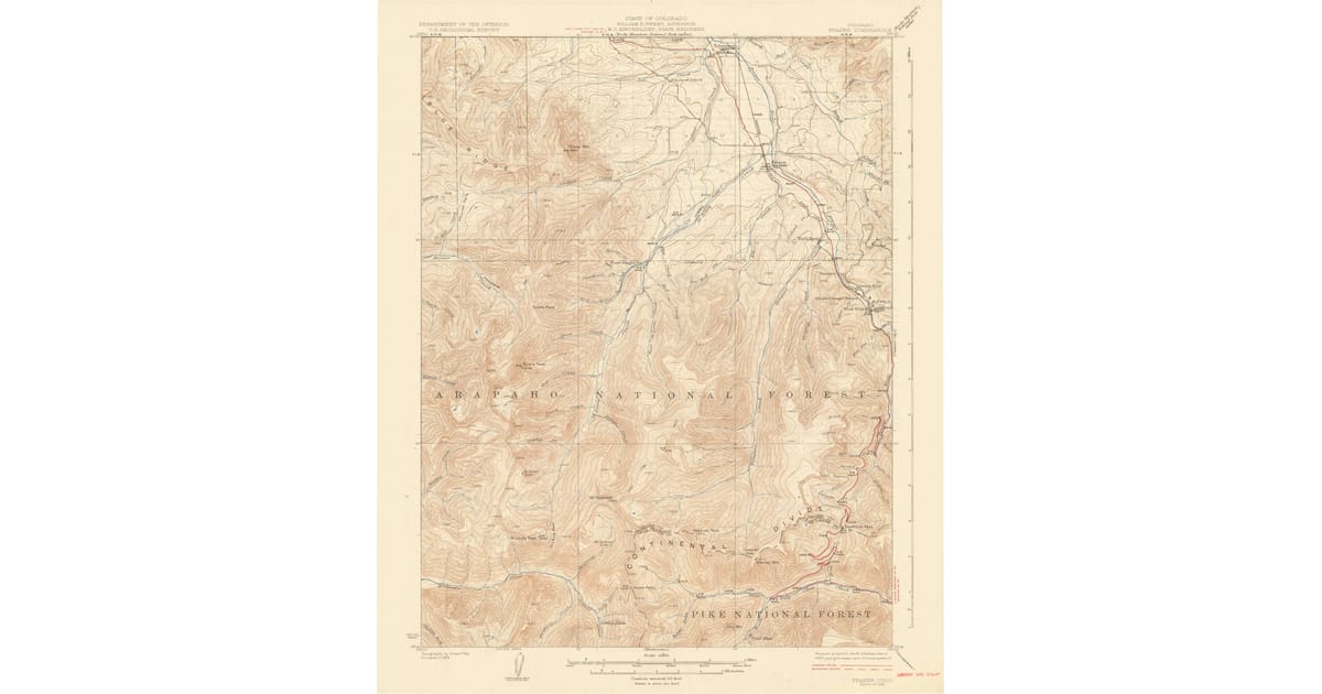 1926 Map of Fraser, CO — High-Res | Pastmaps